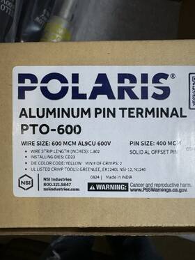 POLARIS PTO-600 Nsi Center Pin Terminal